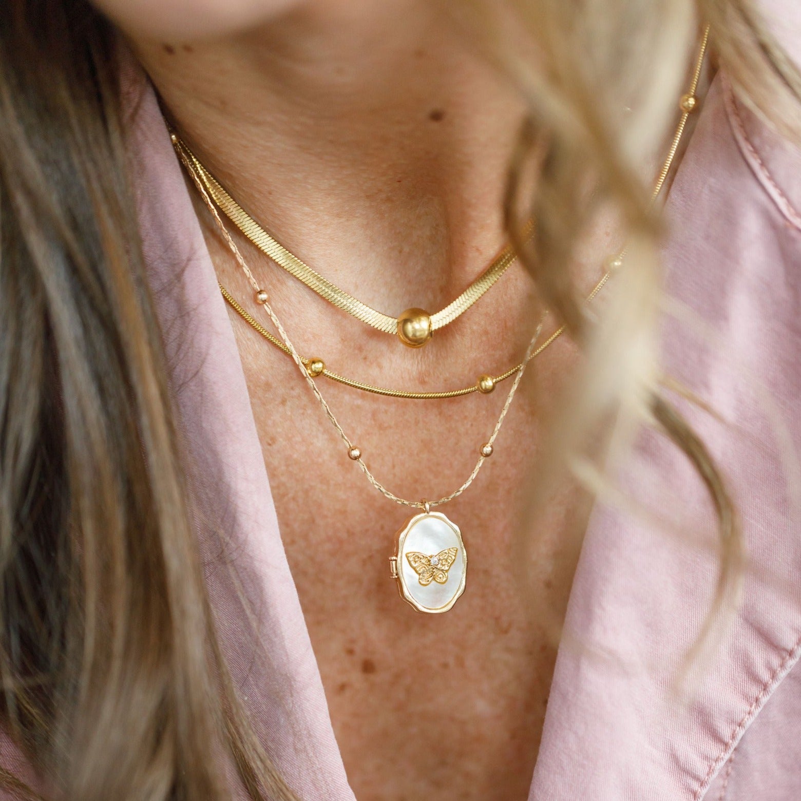 Butterfly Locket Necklace – Eby Ruth